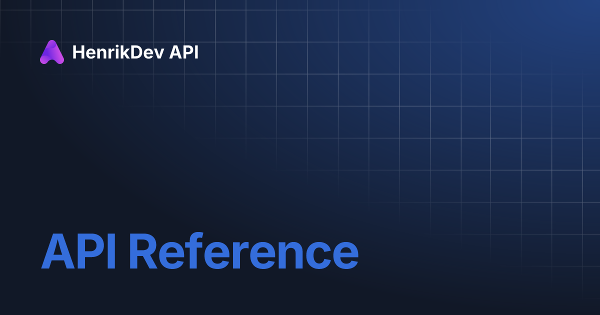 API Reference | HenrikDev API