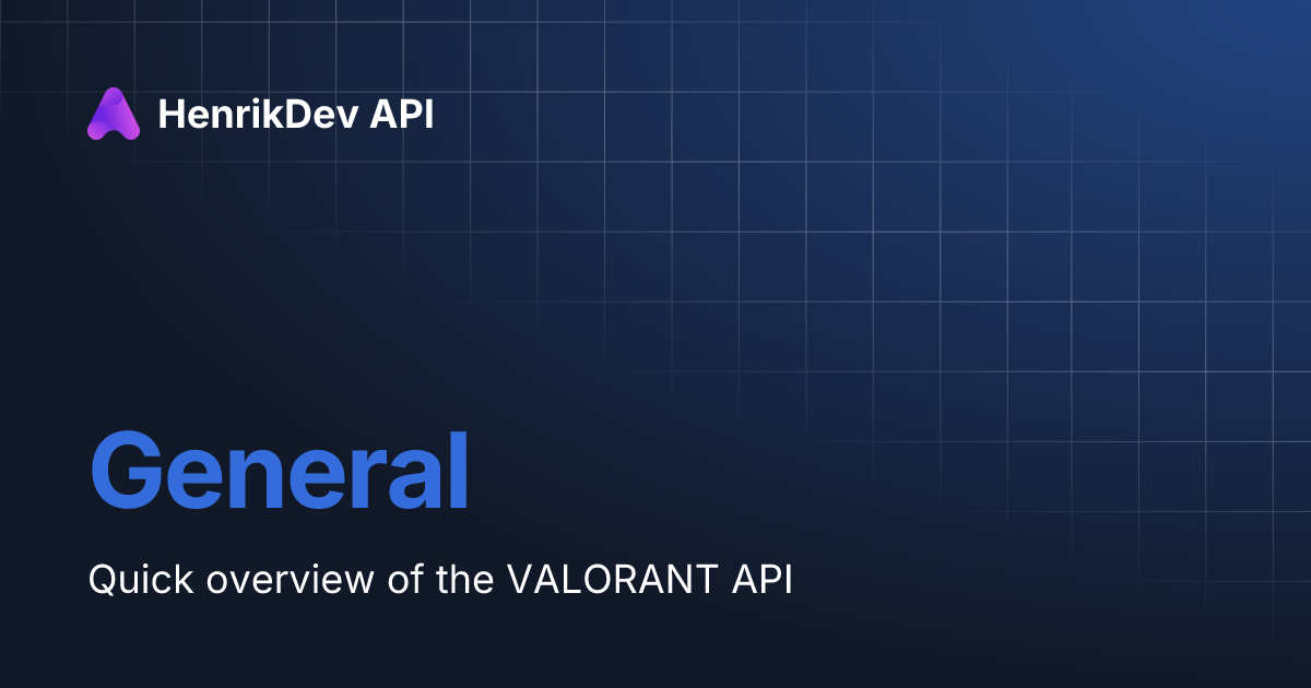 General | HenrikDev API